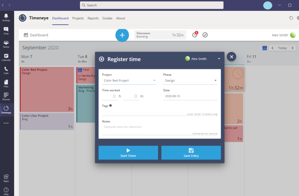 Easy Time Tracking In Microsoft Teams -Timeneye