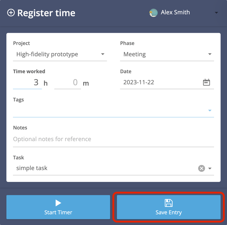 Timeneye Quick start Guide