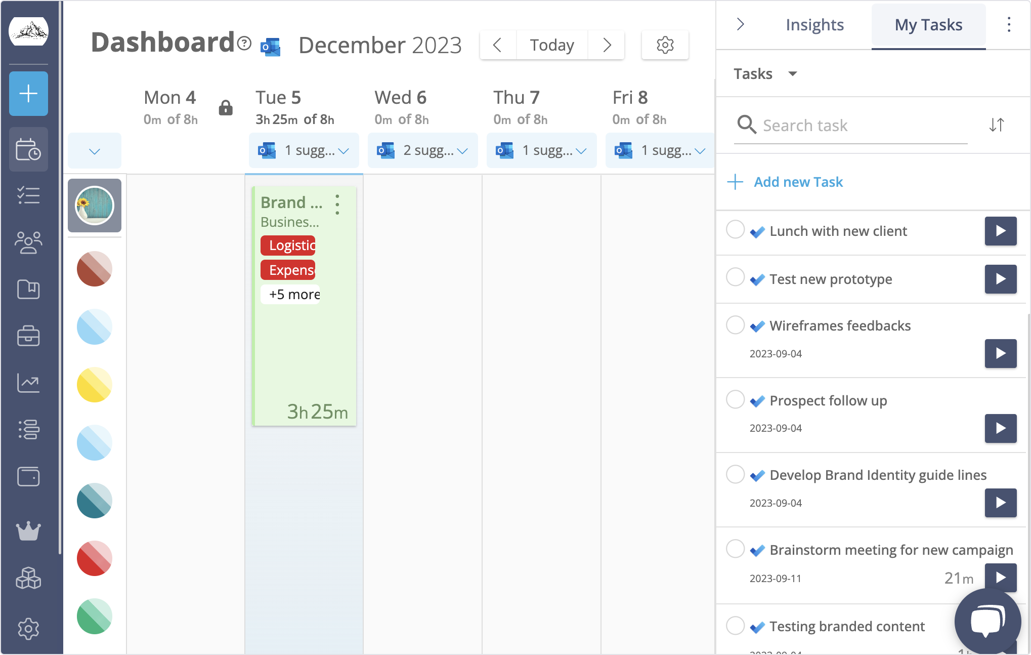 New! Visualize your work in the new Timeneye Sidebar