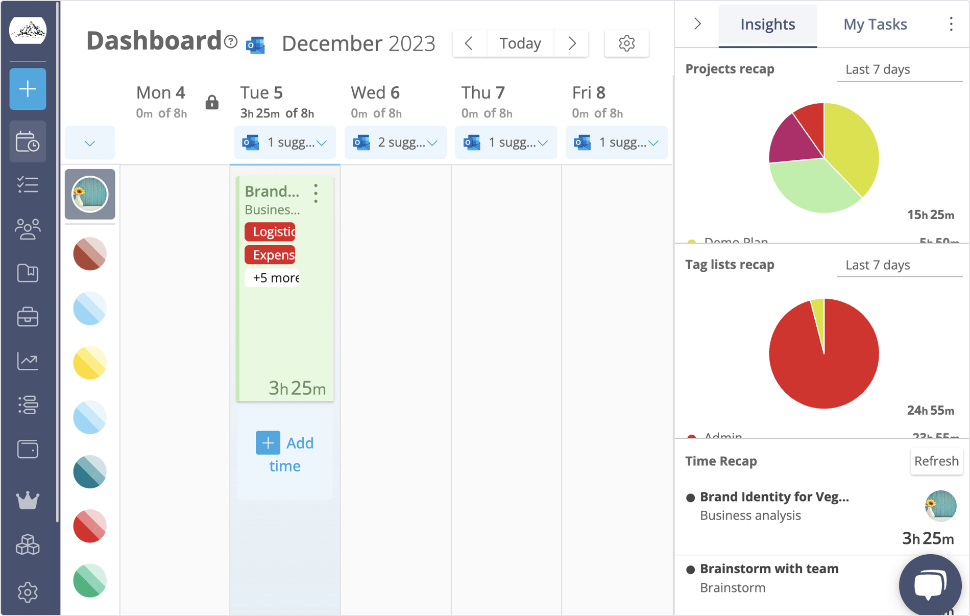 New! Visualize your work in the new Timeneye Sidebar