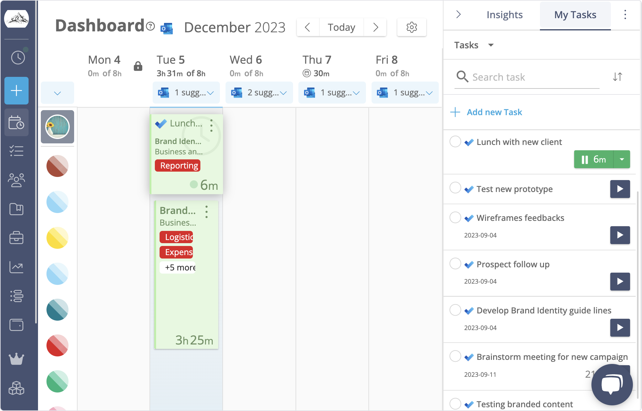 New! Visualize your work in the new Timeneye Sidebar