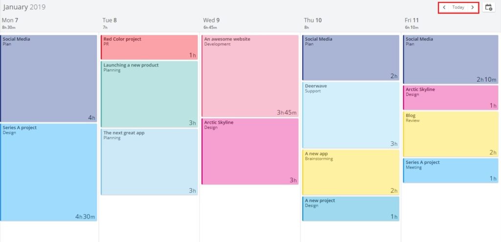 How to see your time tracking history in Timeneye - Timeneye